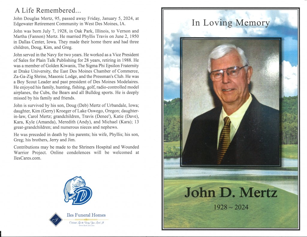 John Mertz Obituary, West Des Moines, Iowa :: Iles Funeral Homes